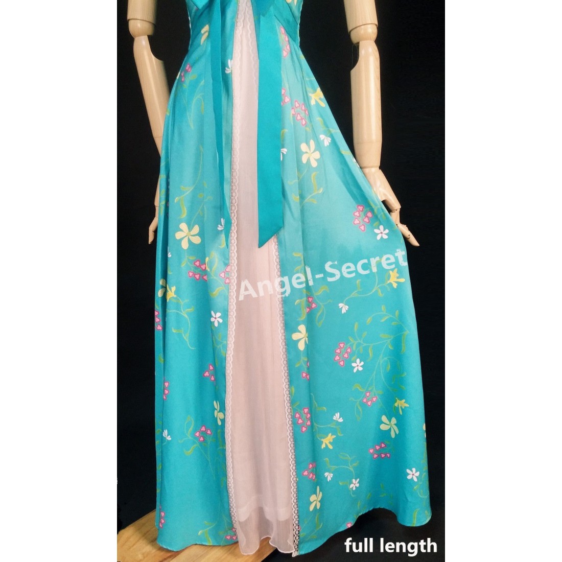 J230 women curtain dress Giselle cosplay from Enchanted TEAL PRINCESS