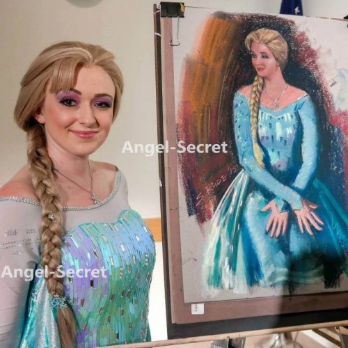 J888 Movies Frozen Snow Queen Elsa Cosplay Costume top palace dress ...