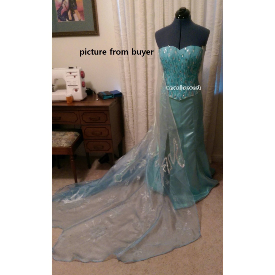 MAT10 material set for Elsa dress DIY frozen Cosplay sequins rhinestone ...