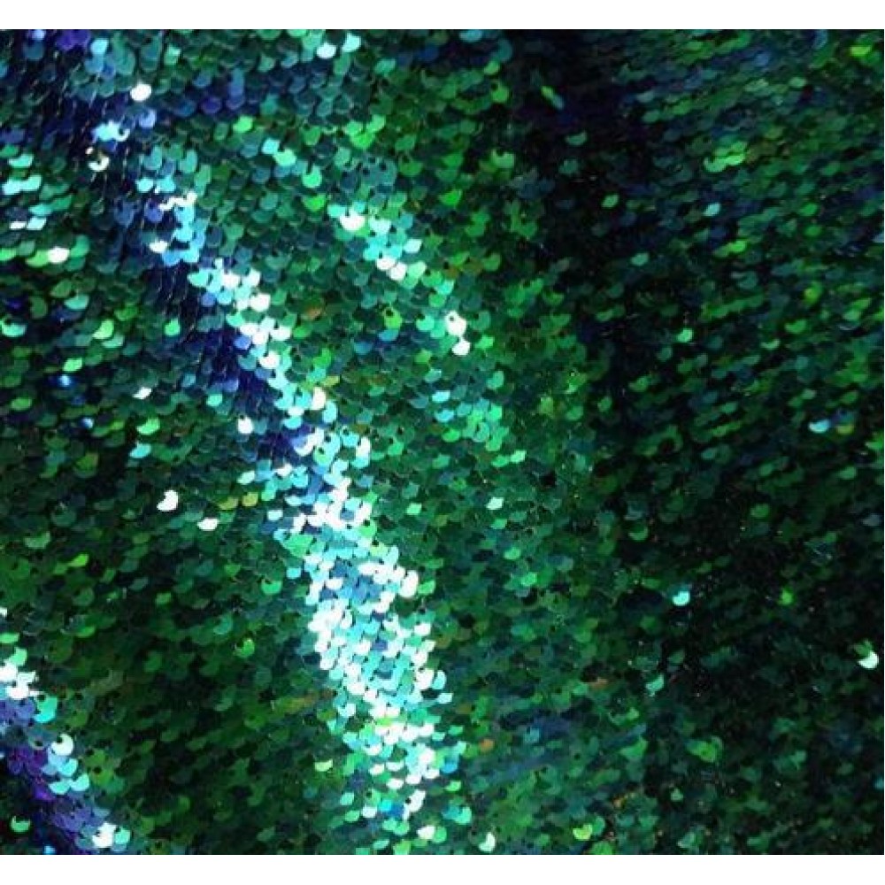 MAT49 iridescent Green mesh Fabric