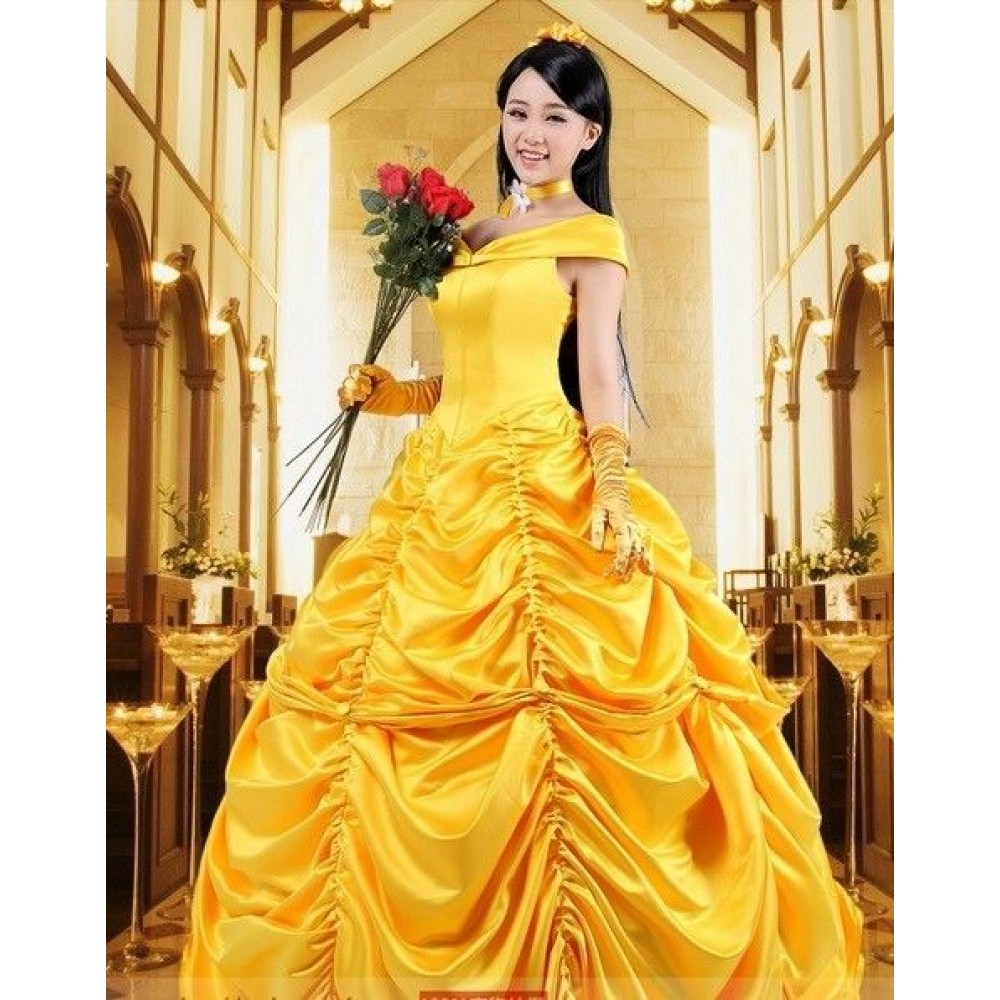P133 COSPLAY beauty and beast princess belle Costume tailor made kid ...