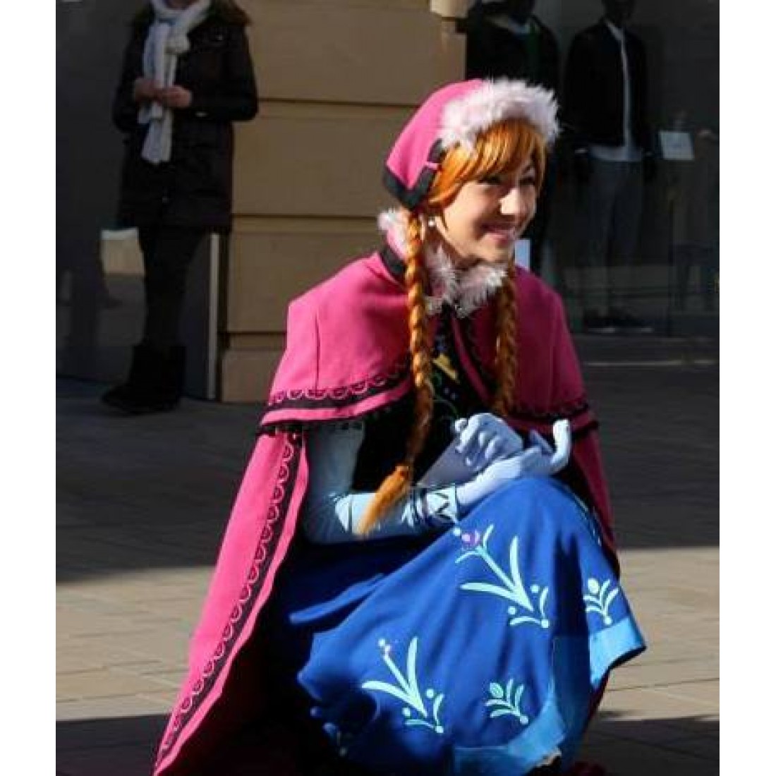 J787 Movies Frozen princess ANNA Cosplay Costume Dress tailor made kid ...